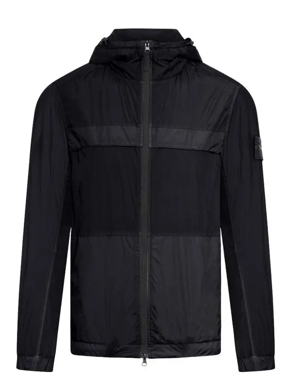 Stone Island Zip-up Hooded Jacket - Blue