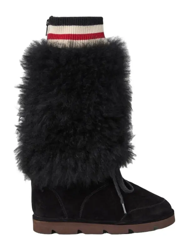 Brunello Cucinelli Paneled Mid-calf Boots - Black