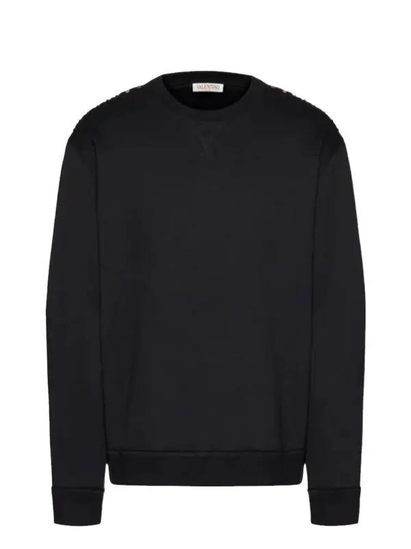 Valentino Garavani Untitled Studs Long-sleeved Sweatshirt - Black