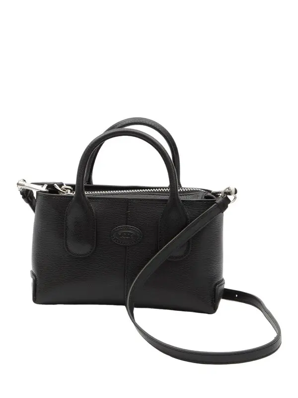 TOD'S Logo Embossed Mini Tote Bag - Black