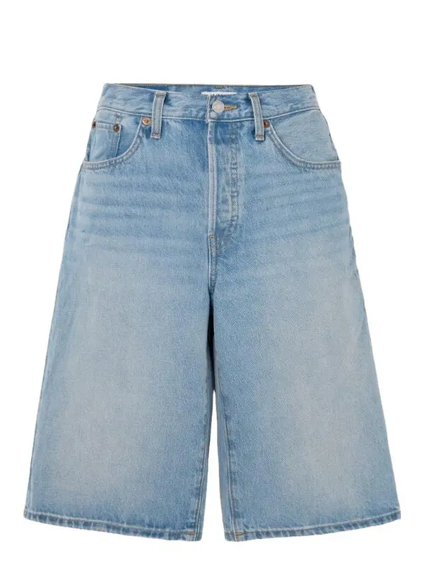 RE/DONE Skater Low-rise Denim Shorts - Blue