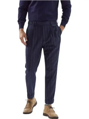 Brunello Cucinelli Pinstriped Tailored Trousers - Black