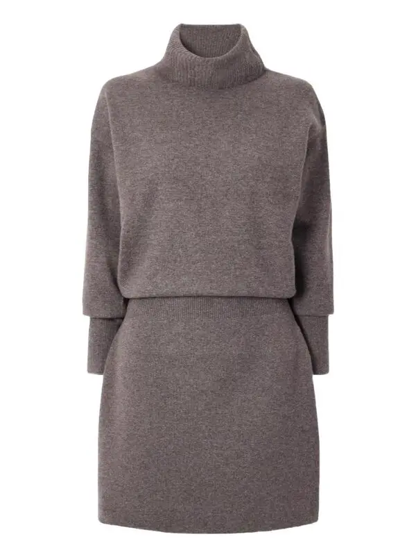 Veronica Beard Cassidy High-neck Mini Dress - Gray
