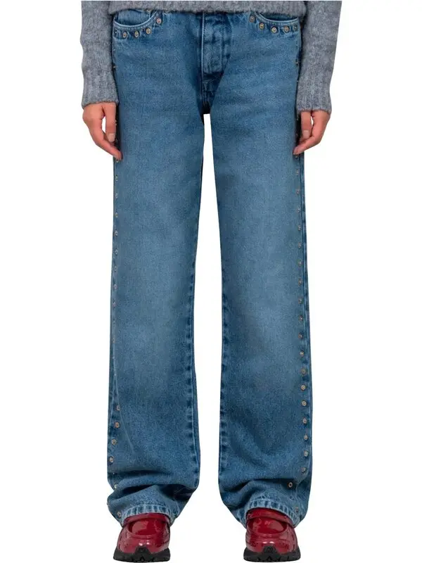 Paloma Wool Crowd Embellished Straight Leg Jeans - Blue