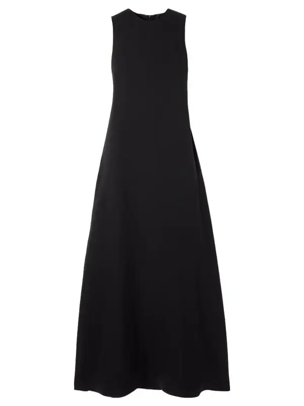 THE ROW Eno Crepe Extra-long Dress - Black