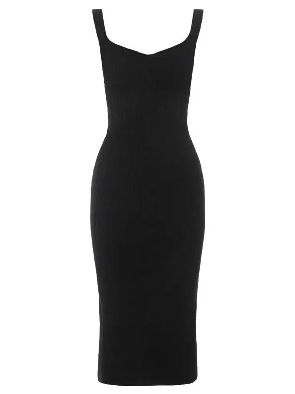 Khaite Nina Knitted Dress - Black