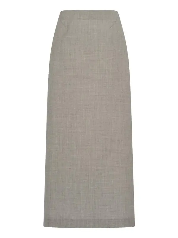 THE ROW Ankle Straight Half Skirt - Gray