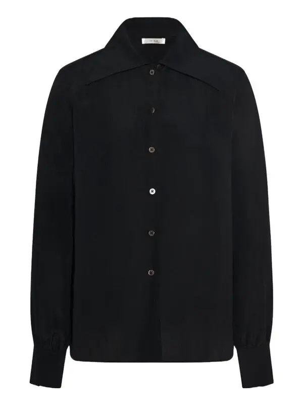 THE ROW Oversized Pointed Collar Button-down Shirt - Black