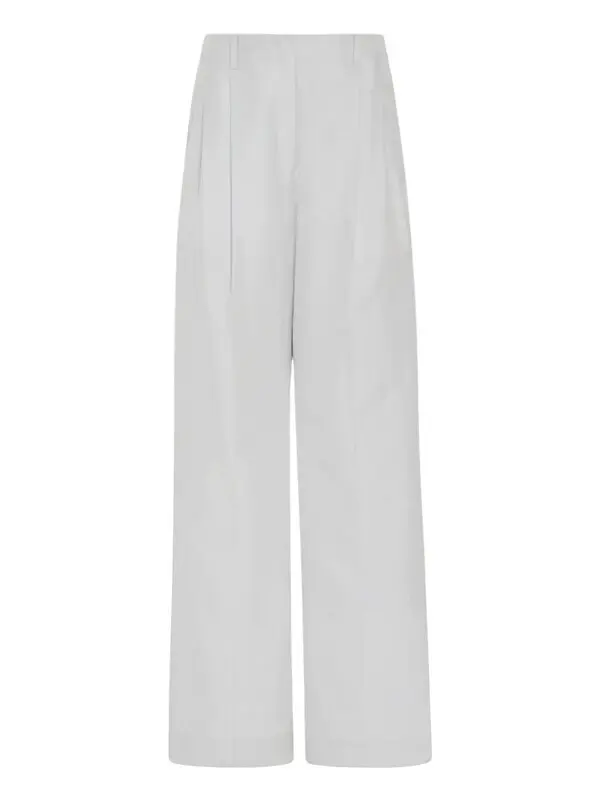 THE ROW Gaugin High-waist Casual Pants - Light Sky Blue