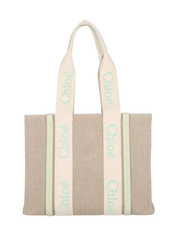 Chloé Medium Woody Tote Bag - Nude