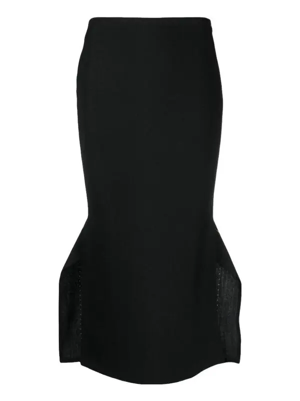 THE ROW Patillon Flared-hem Skirt - Black