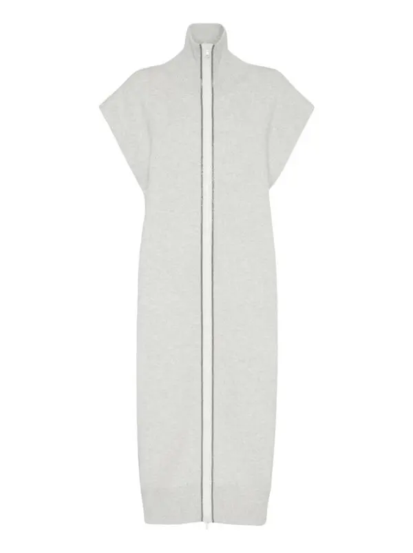 Brunello Cucinelli Monile Zipped Knitted Vest - White