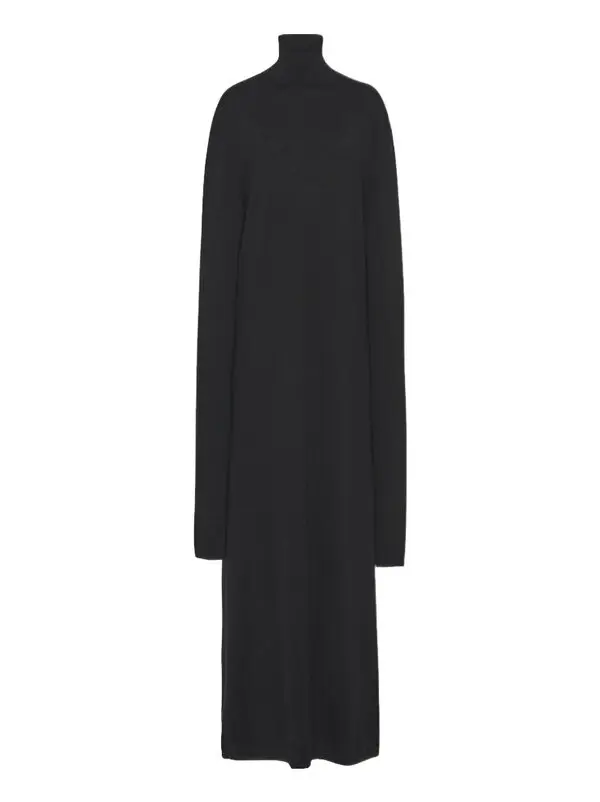 THE ROW High-necked Maxi Dress - Black