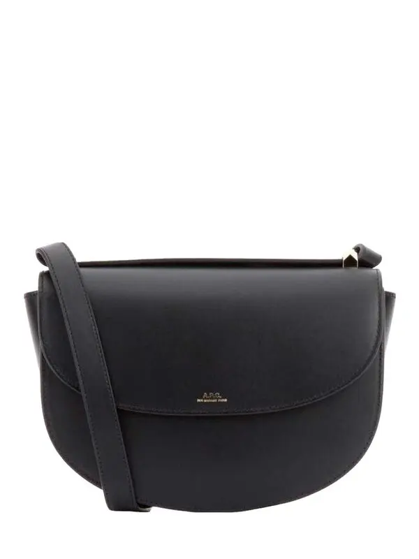 A.p.c. Genève Flap Shoulder Bag - Black
