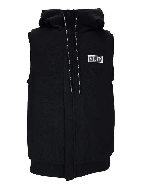 Valentino Garavani Vltn Hooded Gilet - Black
