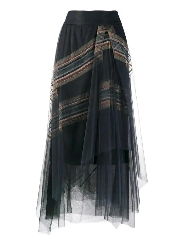 Brunello Cucinelli Layered Skirt - Black