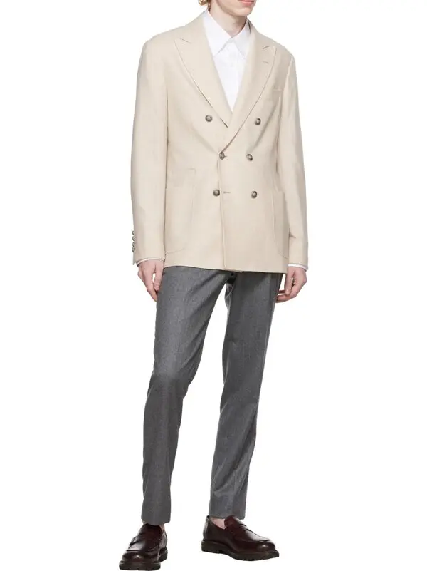 Brunello Cucinelli Cropped Straight Leg Trousers - Black