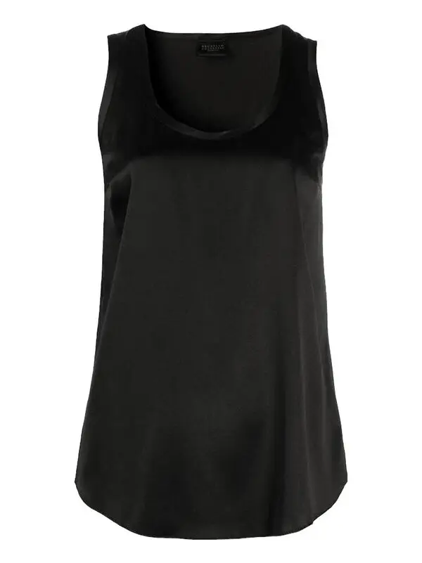 Brunello Cucinelli Scoop Neck Tank Top - Black
