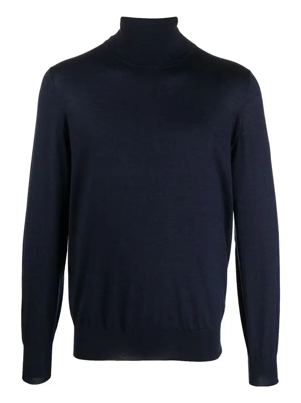 Brunello Cucinelli Ribbed Roll Neck Jumper - Black