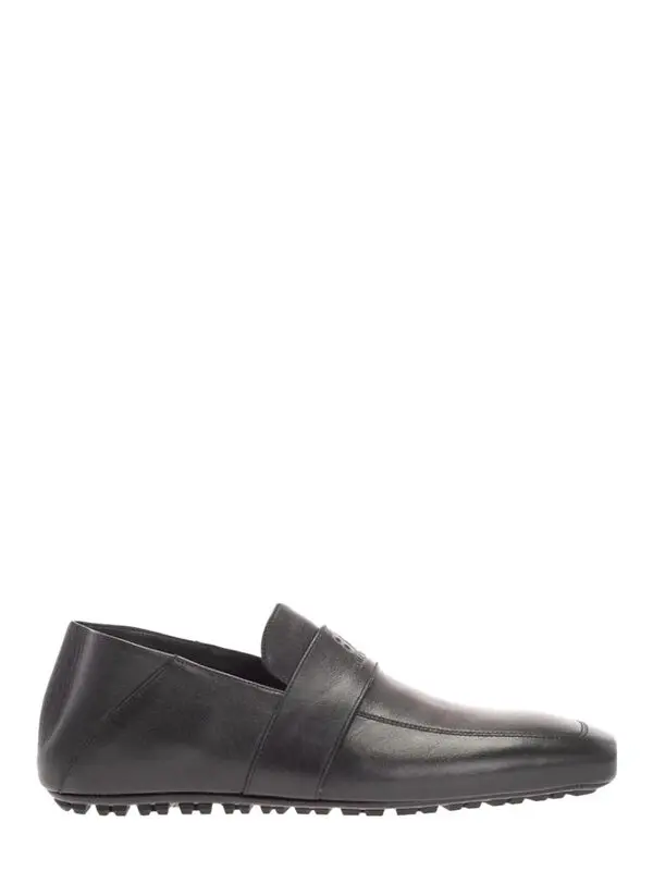 Balenciaga Logo Embossed Loafer - Black