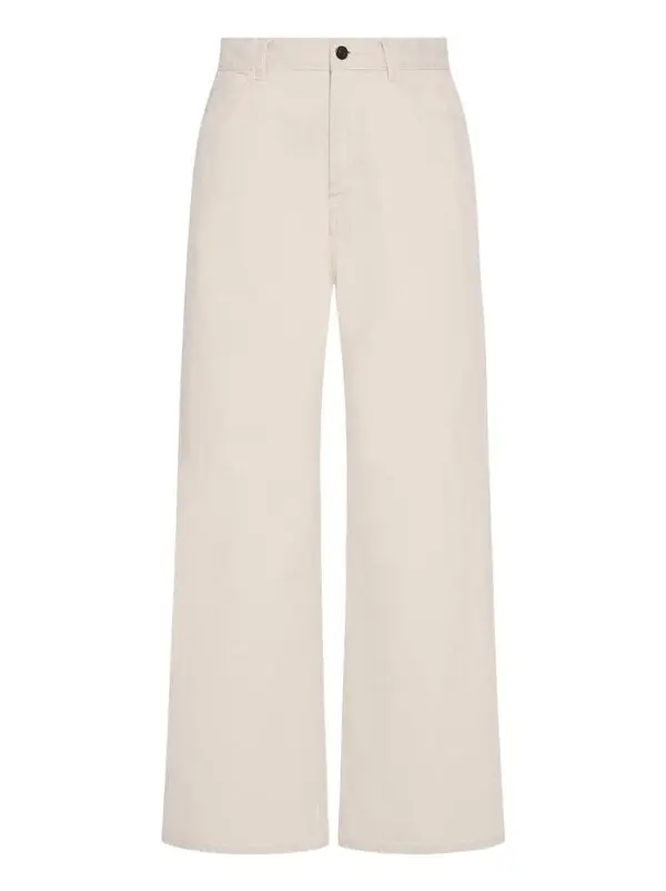 THE ROW Eglitta Wide Leg Jeans - Off White
