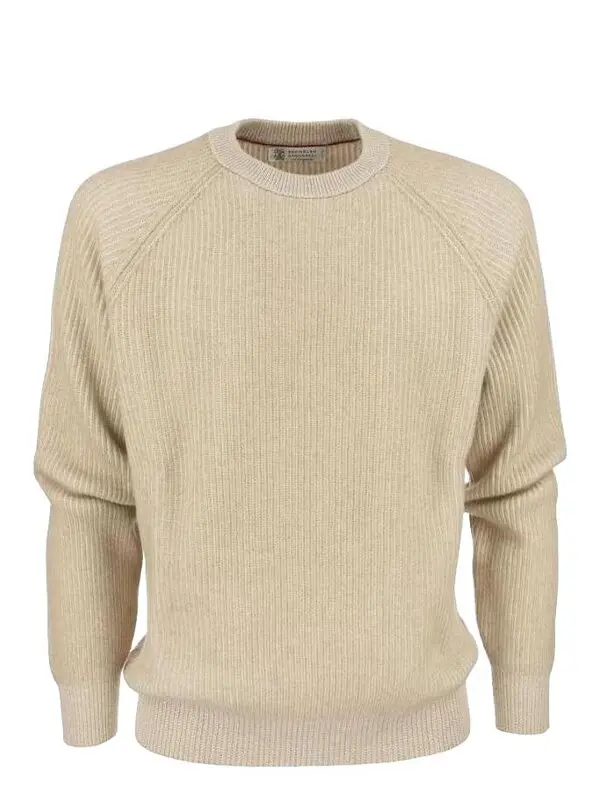 Brunello Cucinelli Knitted Crewneck Jumper - Nude