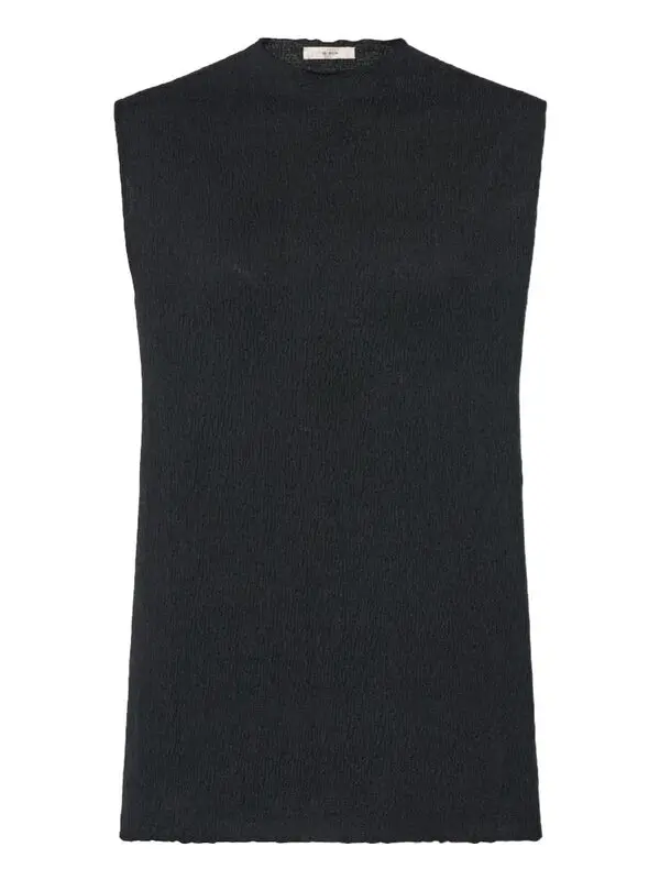 THE ROW Oakson Top With Ruffle Detail - Black