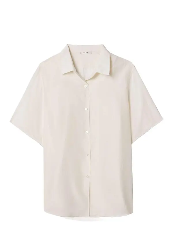 THE ROW Short-sleeved Shirt With Classic Collar - Off White