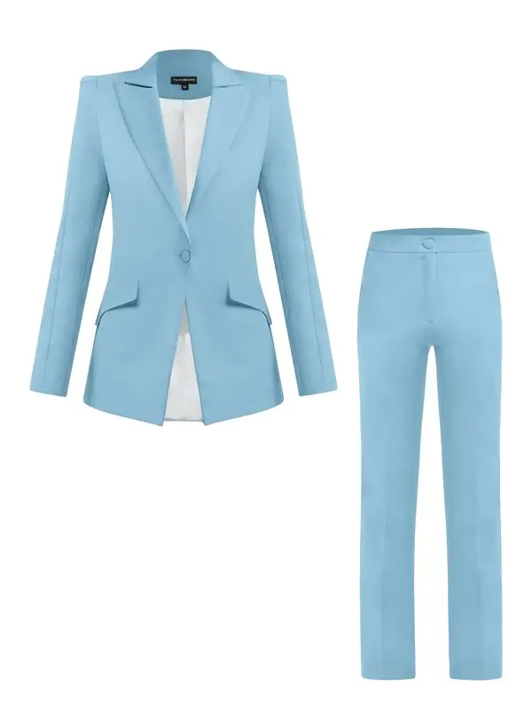 TIA DORRAINE Illusion Classic Tailored Suit - Blue