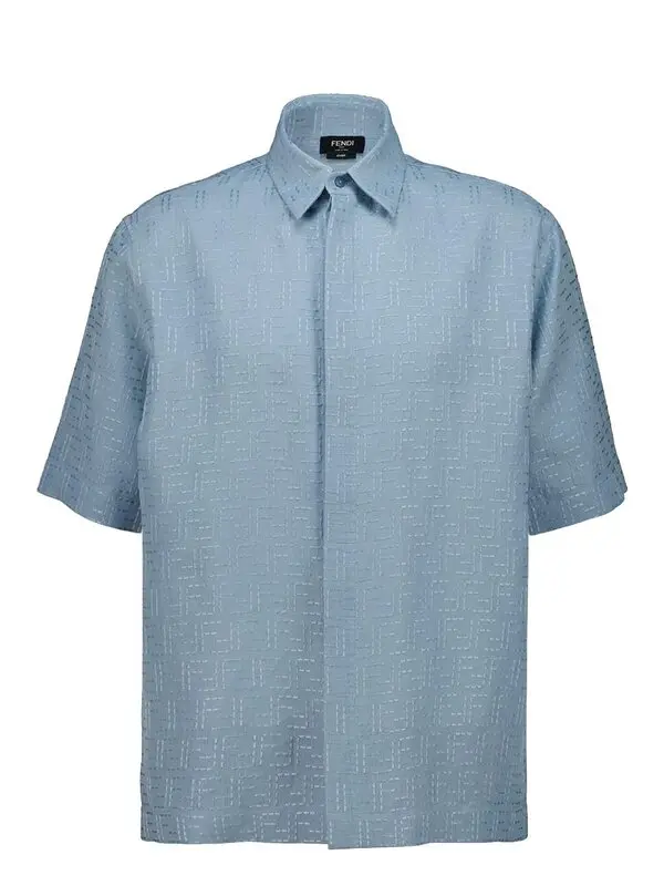 Fendi Light Ff Jacquard Shirt - Blue