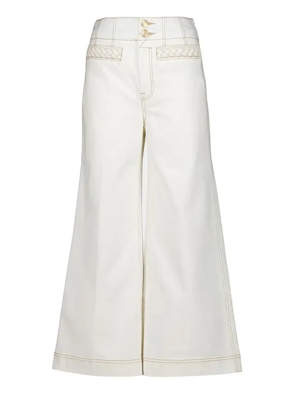 Zimmermann Roselight Cropped Flare Jeans - White