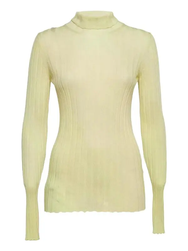 PETAR PETROV Ribbed Knit Turtleneck Sweater - Yellow