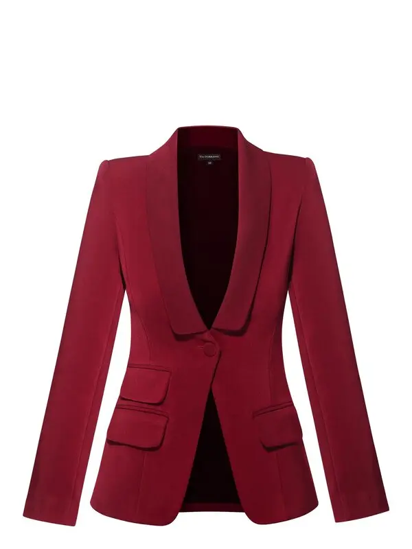 TIA DORRAINE Single-breasted Blazer - Red