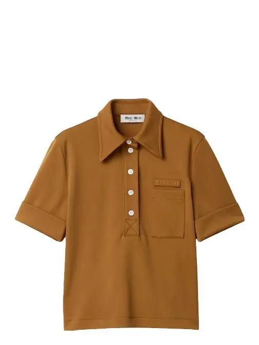 Miu Miu Jersey Polo Shirt - Red