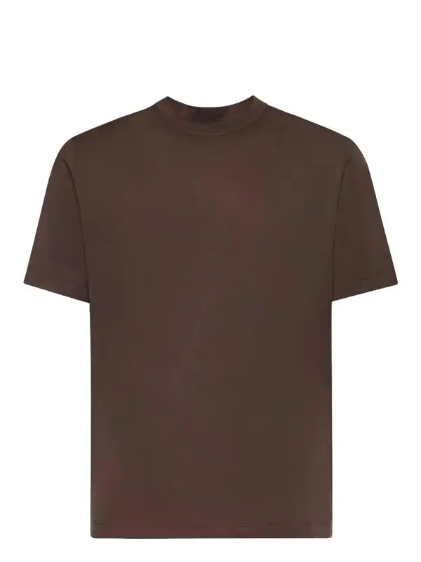 GIULIANO GALIANO Crew-neck Short-sleeve T-shirt - Brown