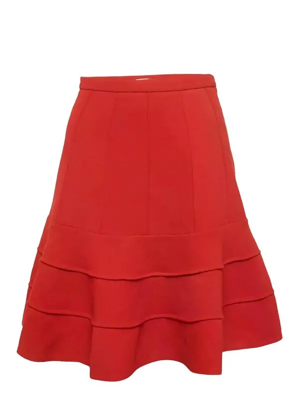 Miu Miu Virgin Wool Skirt - Red