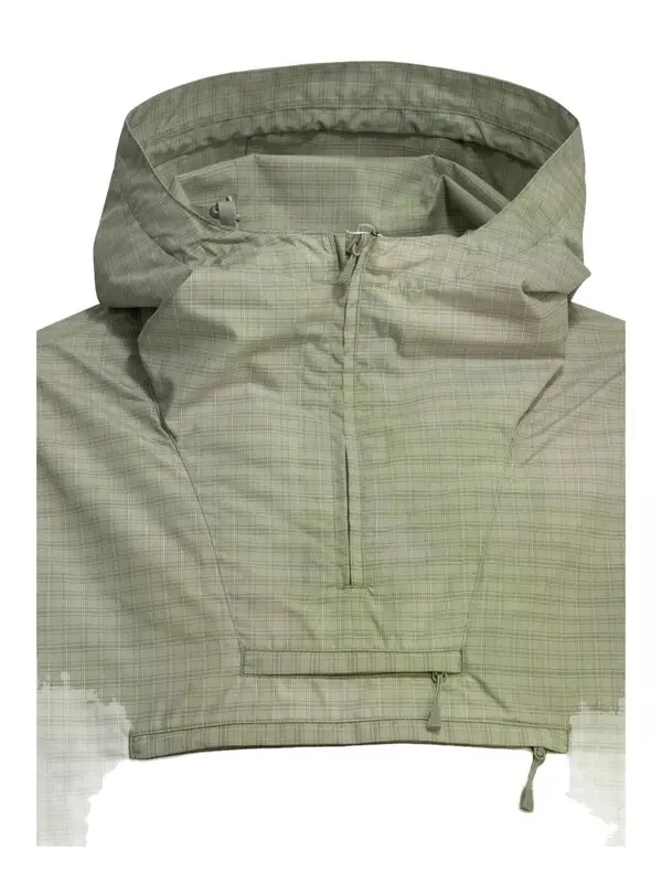DAIWA PIER39 Check-pattern Drawstring Hood Jacket - Grey