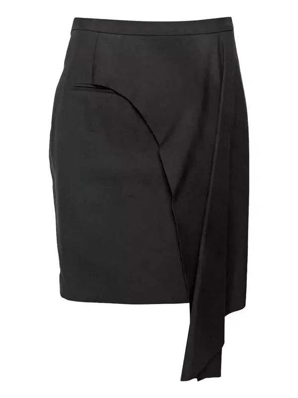 Balenciaga Draped Detail Pencil Skirt - Black