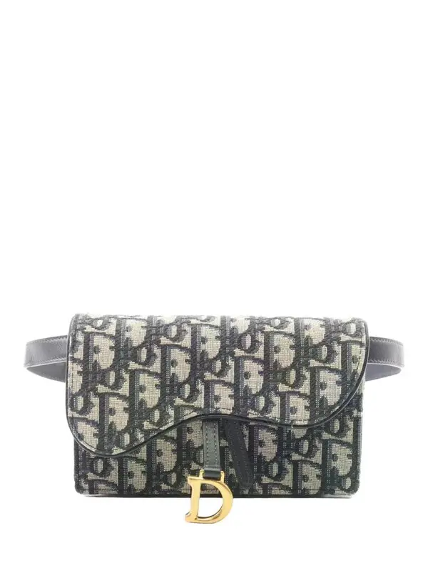 Dior Saddle Oblique Belt Bag - Blue