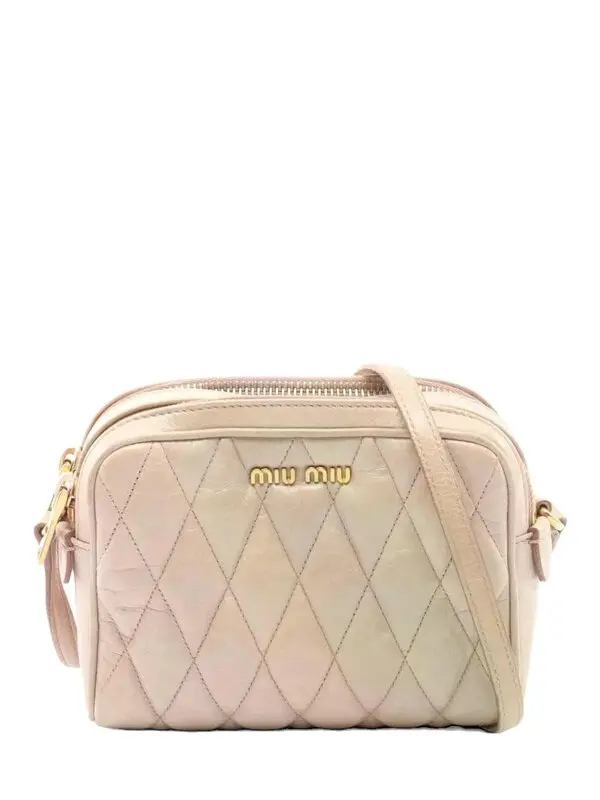 Miu Miu Matelassé Shoulder Bag - Neutrals