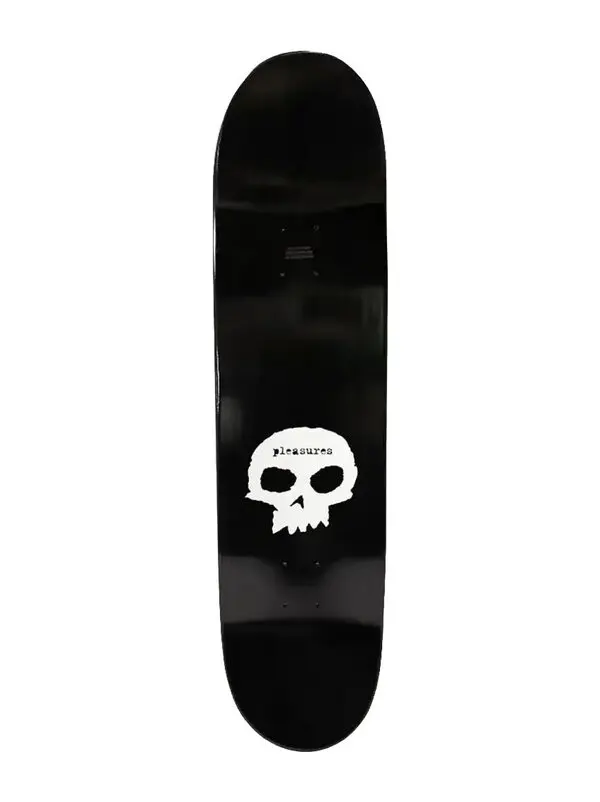 PLEASURES X Zero Skull-print Skate Deck - Black