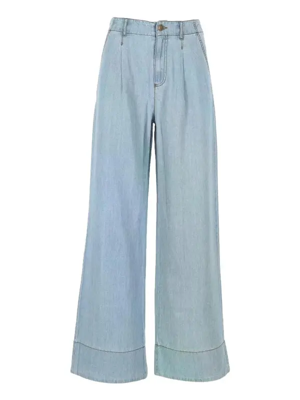PENNYBLACK Pleated Wide-leg Jeans - Blue