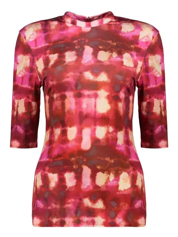 ELLERY Three-quarter Sleeve Top - Red