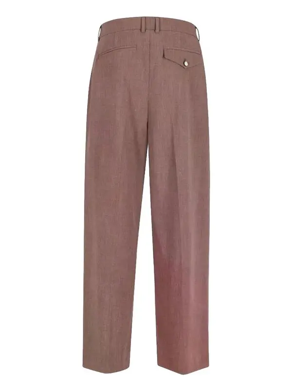 THESTROY Anthem Pleated Straight-leg Trousers - Brown