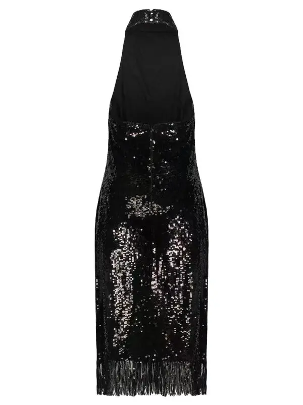 ELLERY Embellished Fringed Mini Dress - Black