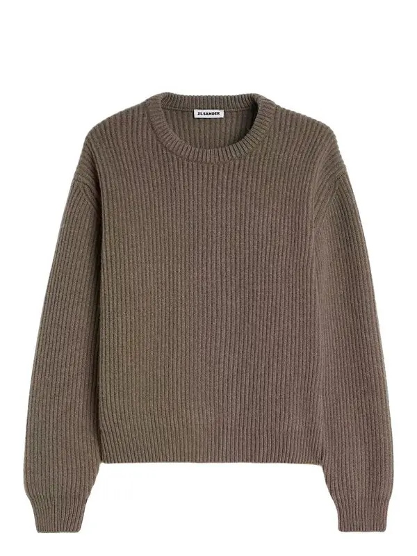 JIL SANDER Rib-knit Wool Sweater - Brown