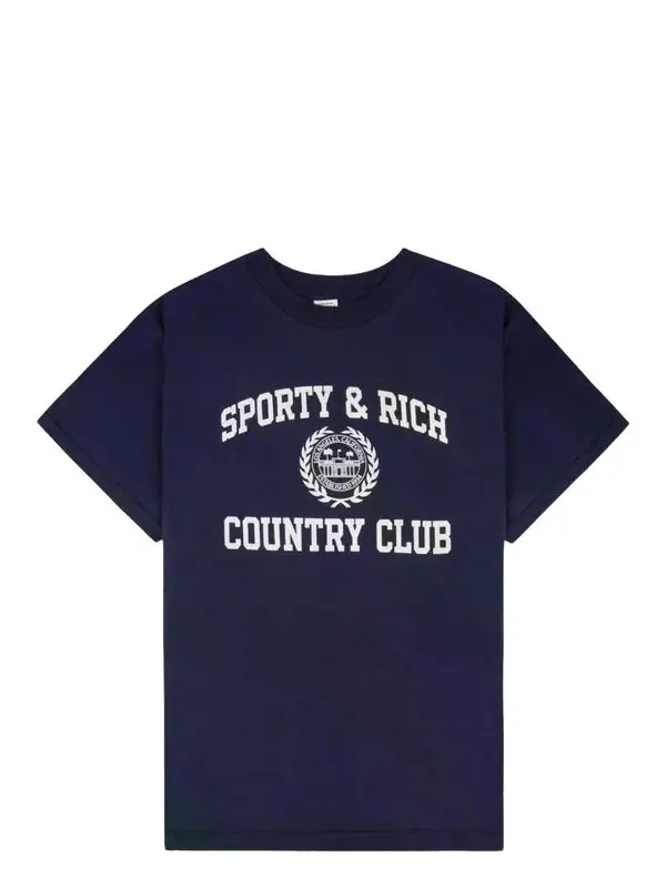 SPORTY & RICH Varsity Crest T-shirt - Blue