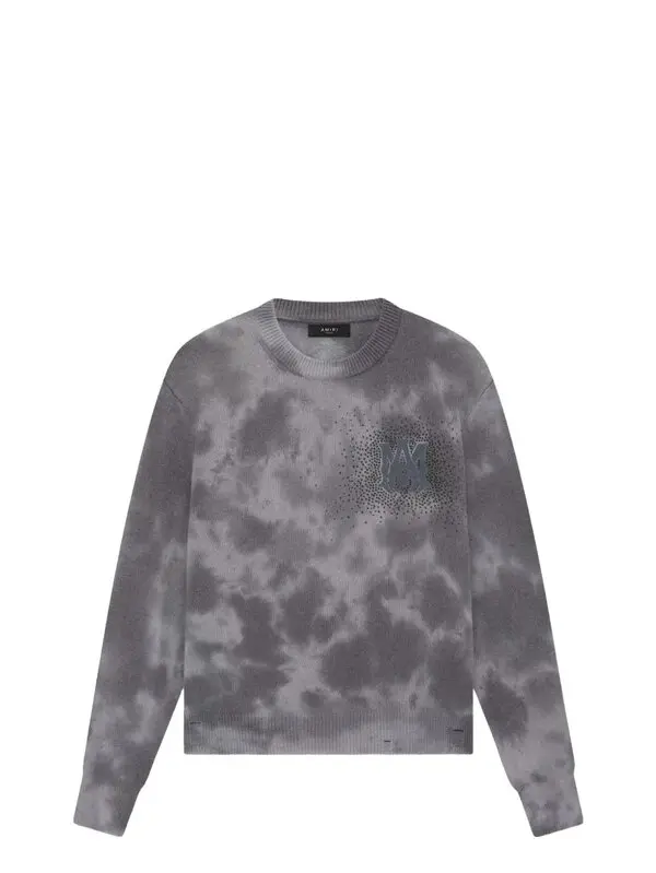 Amiri Crystal-embellished Tie-dye Sweatshirt - Black