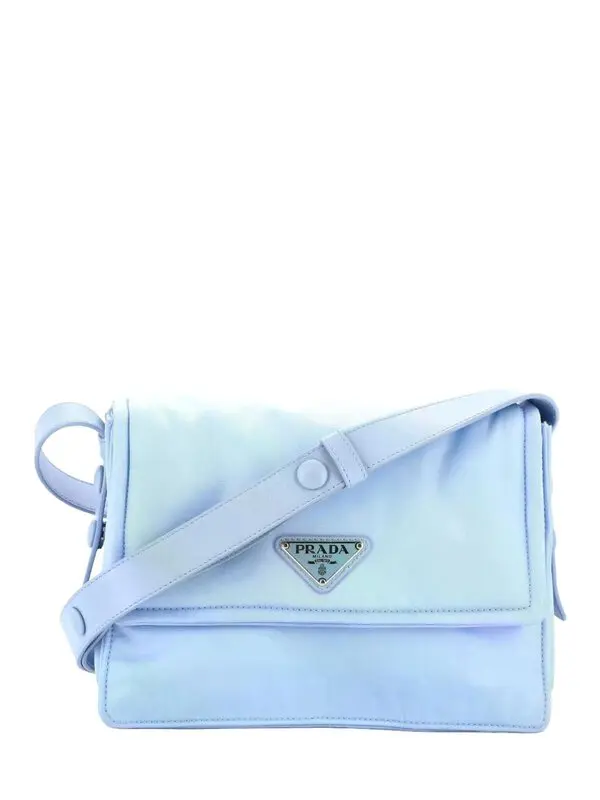 Prada Re-nylon Padded Flap Shoulder Bag - Blue