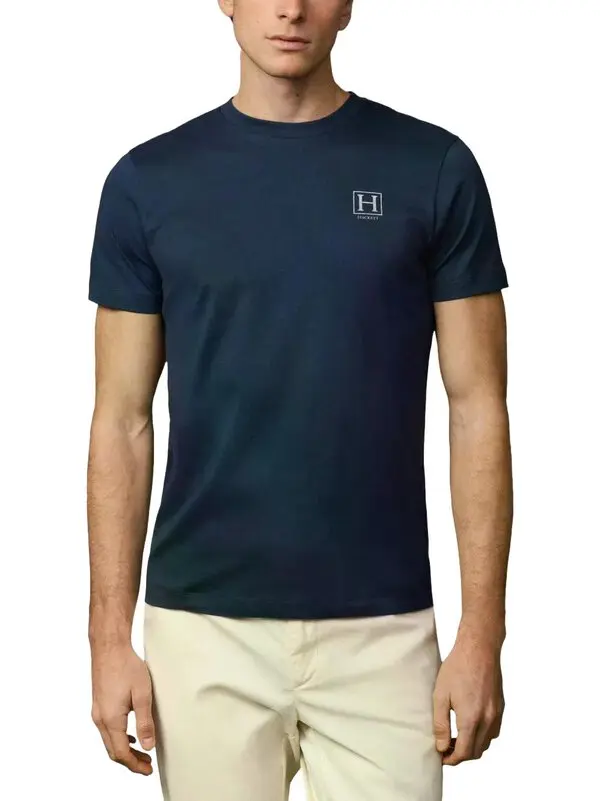 HACKETT Logo-print Short-sleeve T-shirt - Blue